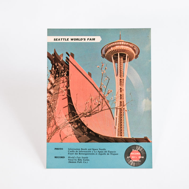 Vintage 1962 Seattle World's Fair Postcard Record (Information Booth ...